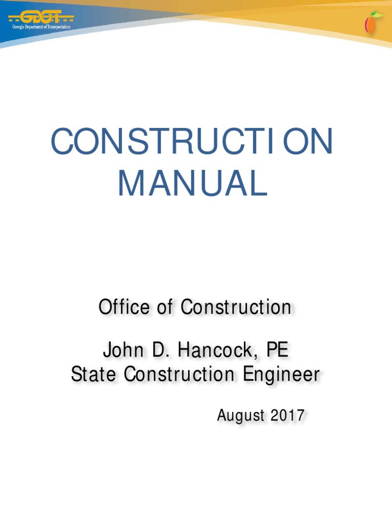 Georgia DOT Construction Manual | PDF | Construction Management ...