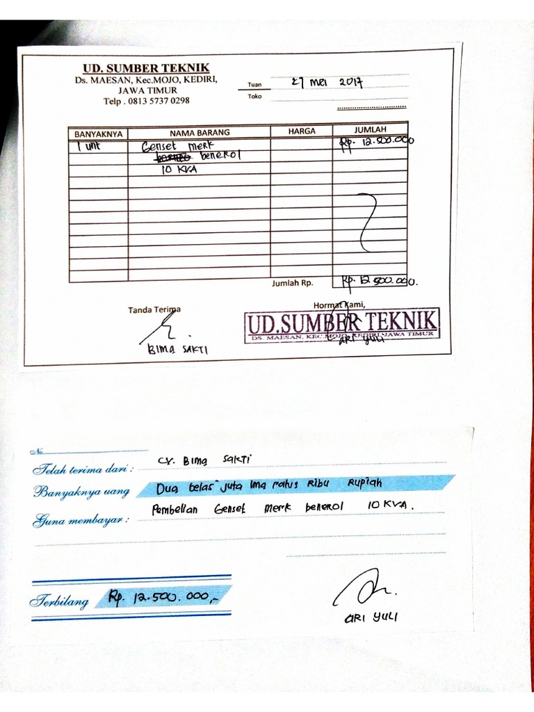 Nota Genset PDF | PDF