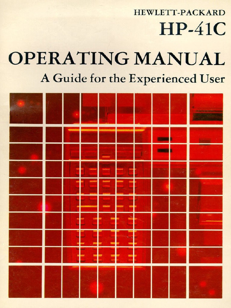 HP 41C Operating Manual | PDF