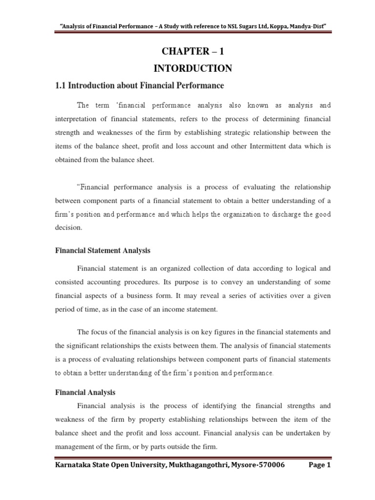 Analysis of Financial Performance | PDF | Sugarcane | Business