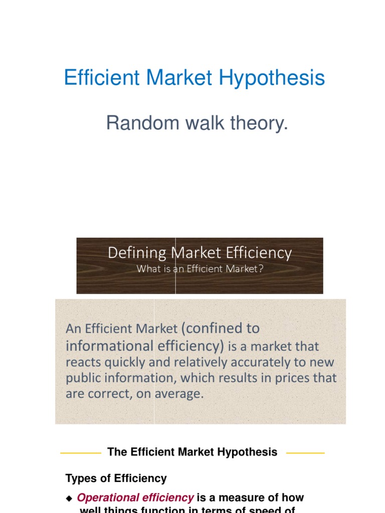 Random Walk Theory | PDF | Efficient Market Hypothesis | Stock Market