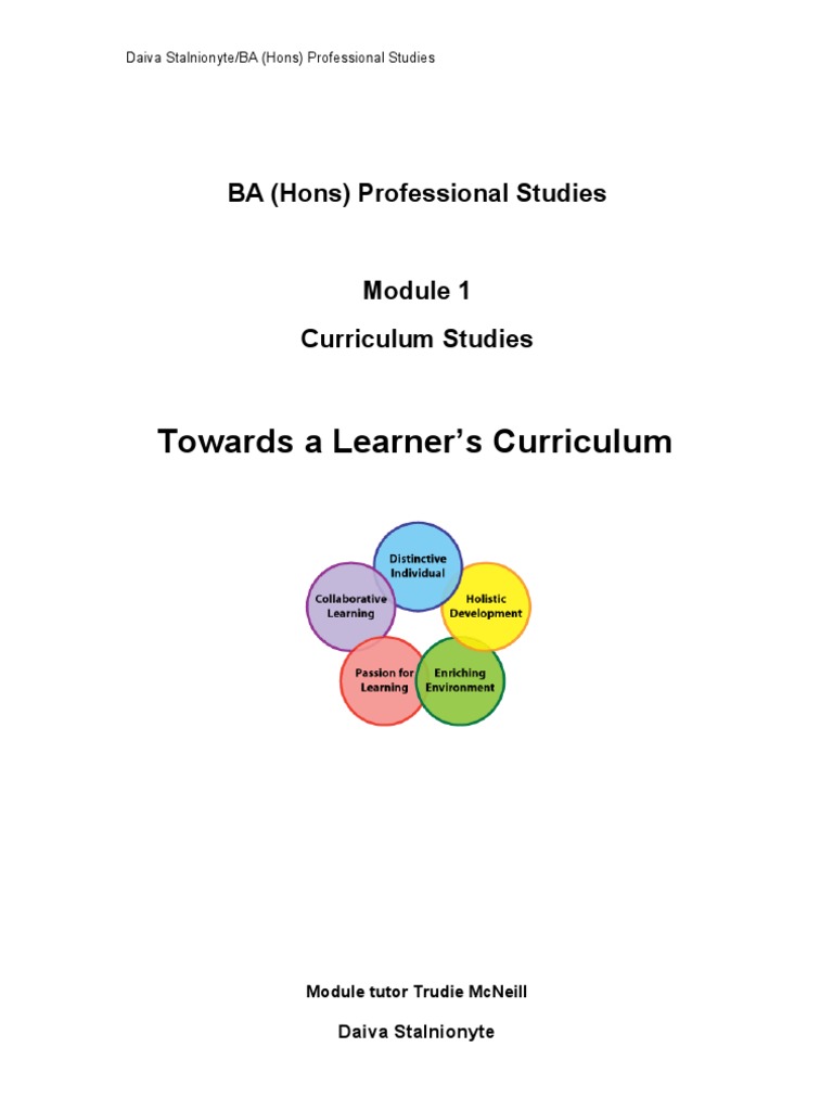 Curriculum Studies Essay | Curriculum | Vocational Education