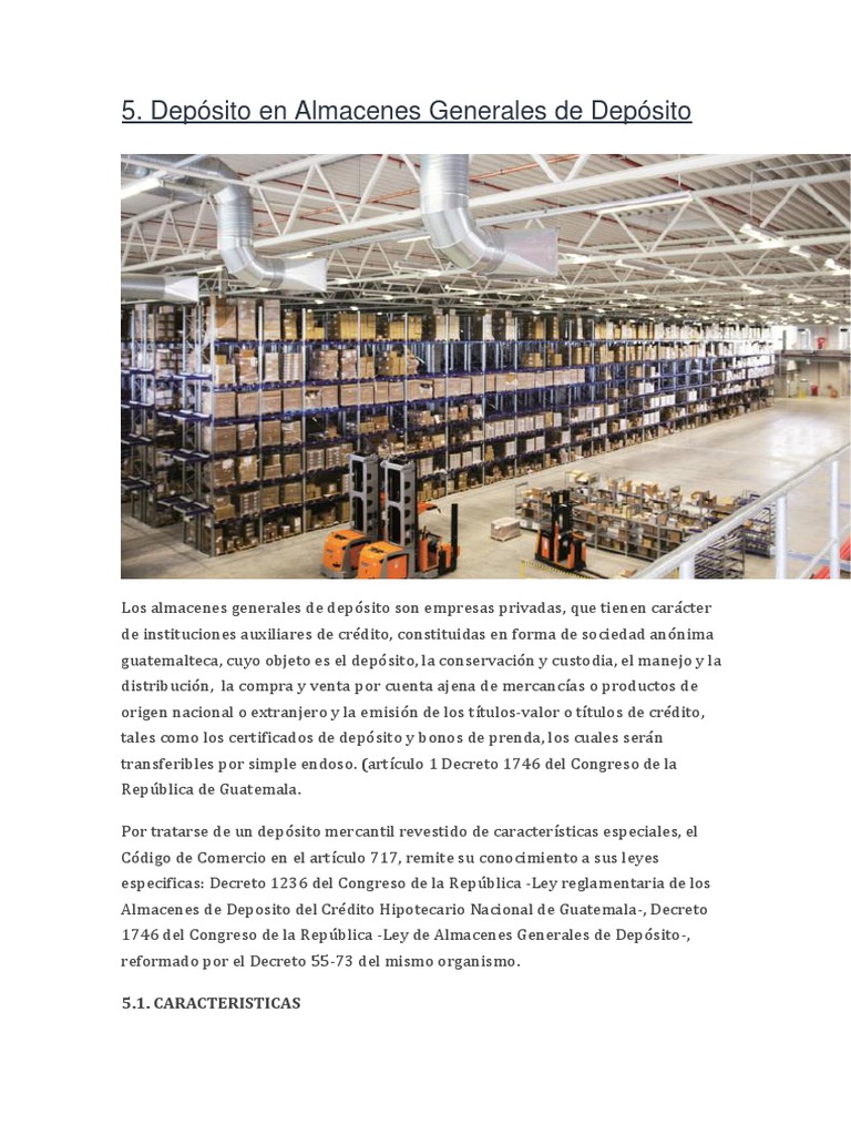 Almacenes Generales de Deposito | PDF | Guatemala | Instrumento negociable