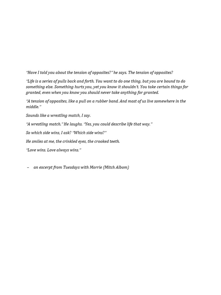 Life Lessons from Morrie Schwartz | PDF