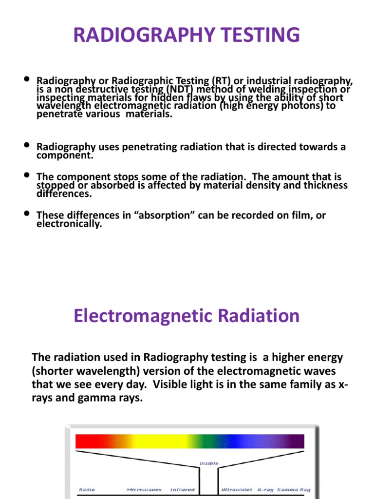 Radiography Testing | PDF | Gamma Ray | Electromagnetic Radiation