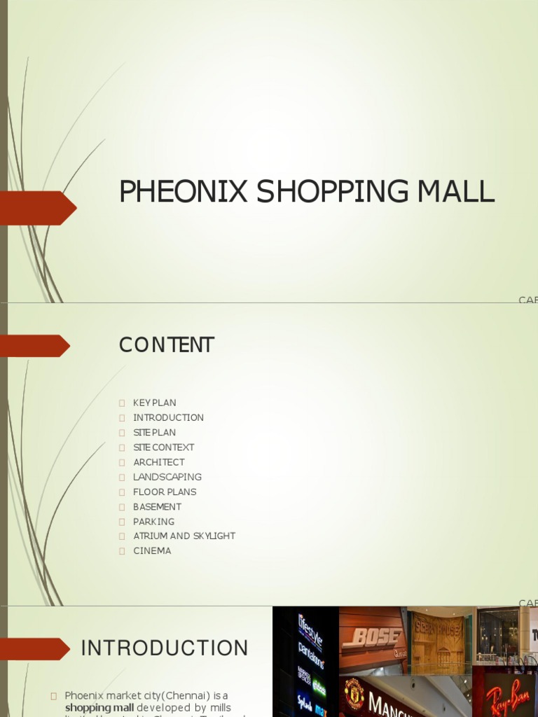 Pheonixshoppingmall 160205014725 | PDF | Escalator | Retail