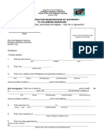 SO Application for Marriage Authority | PDF | Justice | Crime & Violence