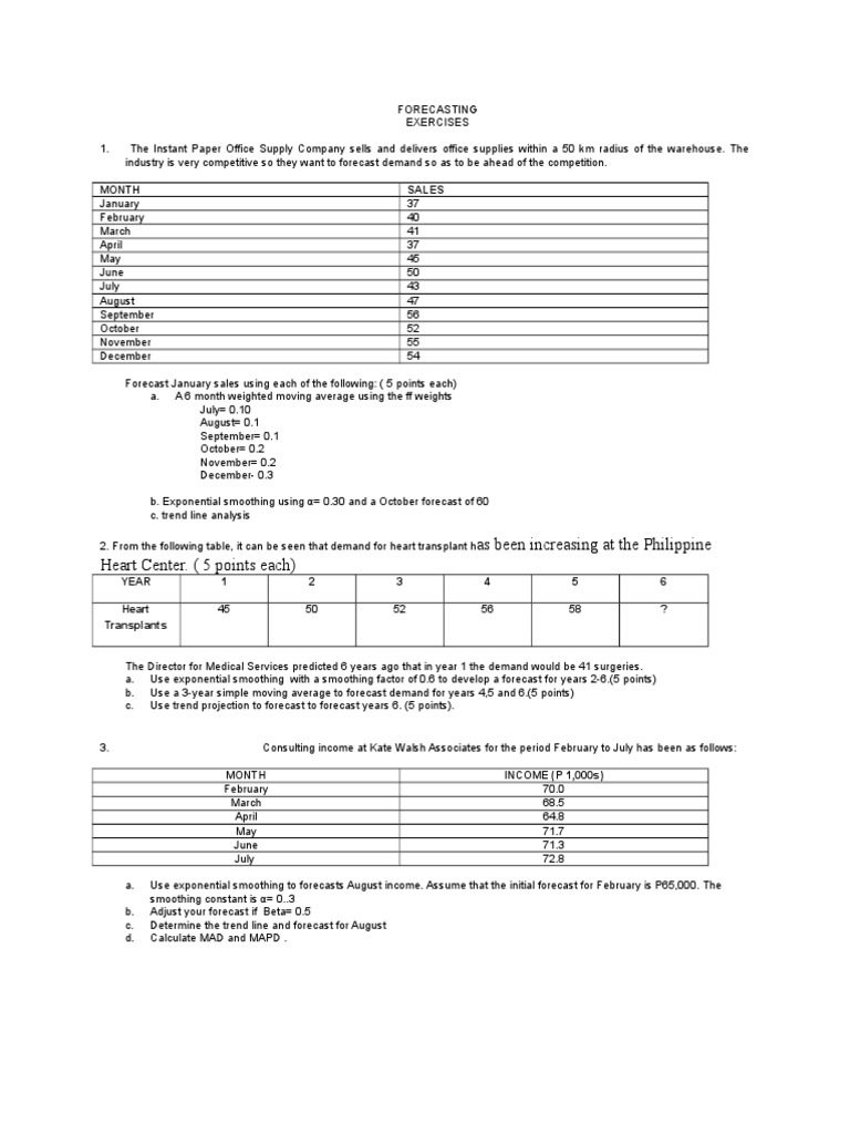 Forecasting Pdf Forecasting Moving Average