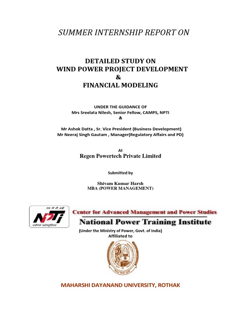 Wind Power Project | PDF | Wind Power | Renewable Energy