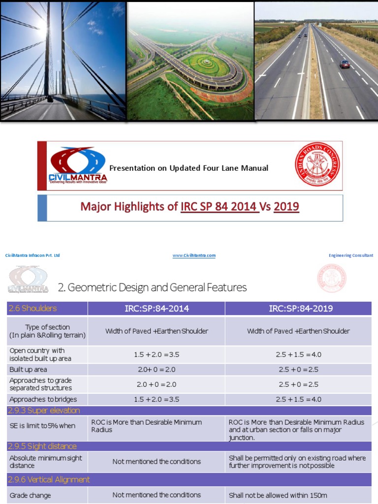 IRC SP 84-2014 Vs 2019 | PDF | Road | Road Surface