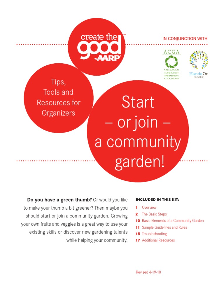 Join or Start Community Garden - Tools and Resources For Organizers ...