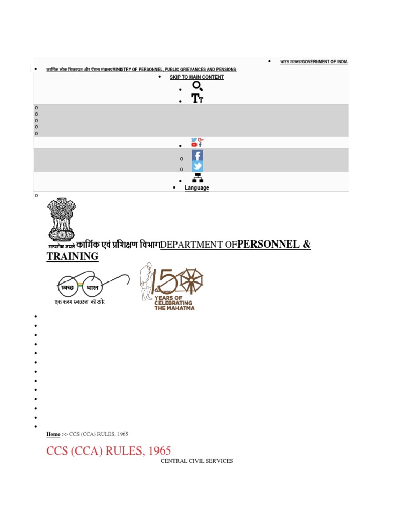 CCA Rules | PDF | Government Of India | Prosecutor