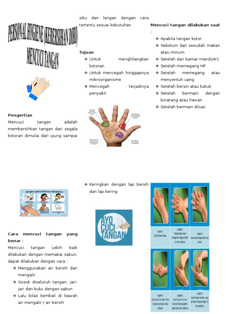 Leaflet-Personal-Hygiene CUCI TANGAN | PDF
