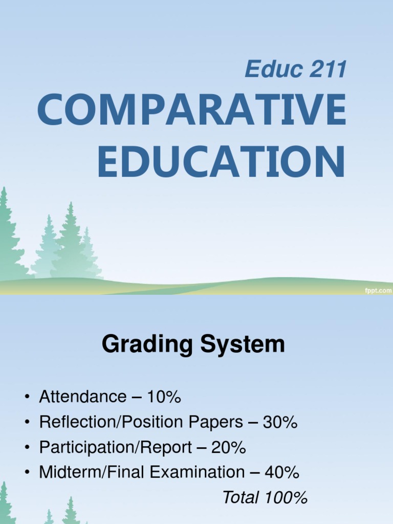 Comparative Analysis of Grading Systems, Course Descriptions, and Concepts in Comparative ...
