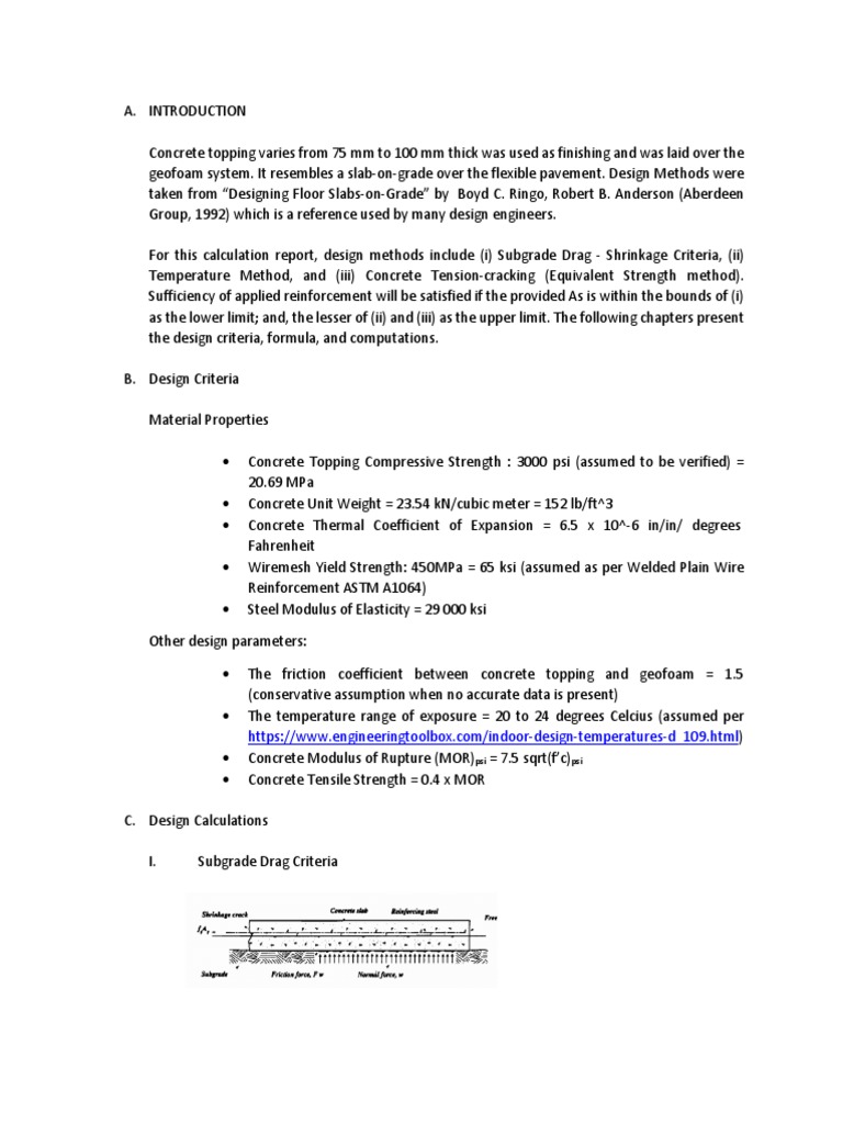 CONCRETE TOPPING Design Calculation | PDF | Young's Modulus | Concrete