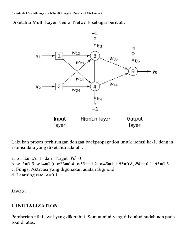 Contoh Perhitungan Multi Layer Neural Network | PDF