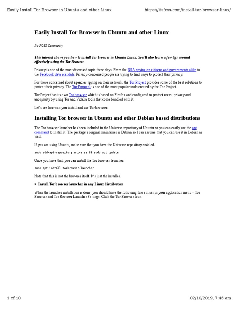 Installing Tor | PDF | Tor (Anonymity Network) | Virtual Private Network