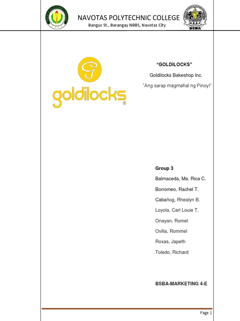 GOLDILOCKS | PDF | Franchising | Business
