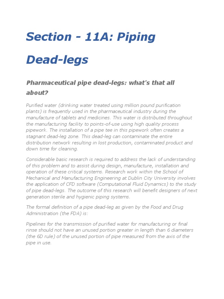23.piping Dead-Legs | PDF