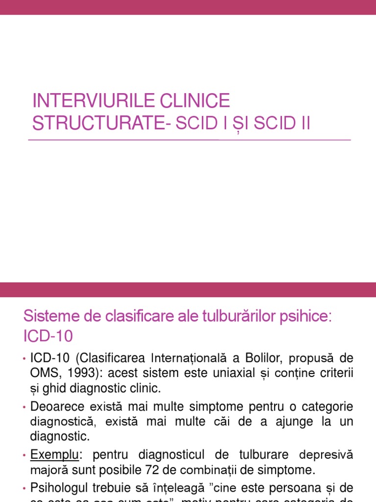 CURS 3 - SCID I ȘI SCID II - Master 2019 | PDF