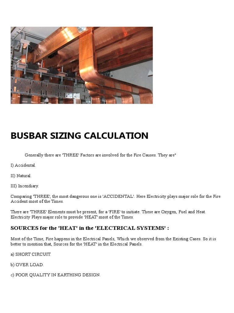 How to properly size busbars in electrical panels | PDF | Fires ...
