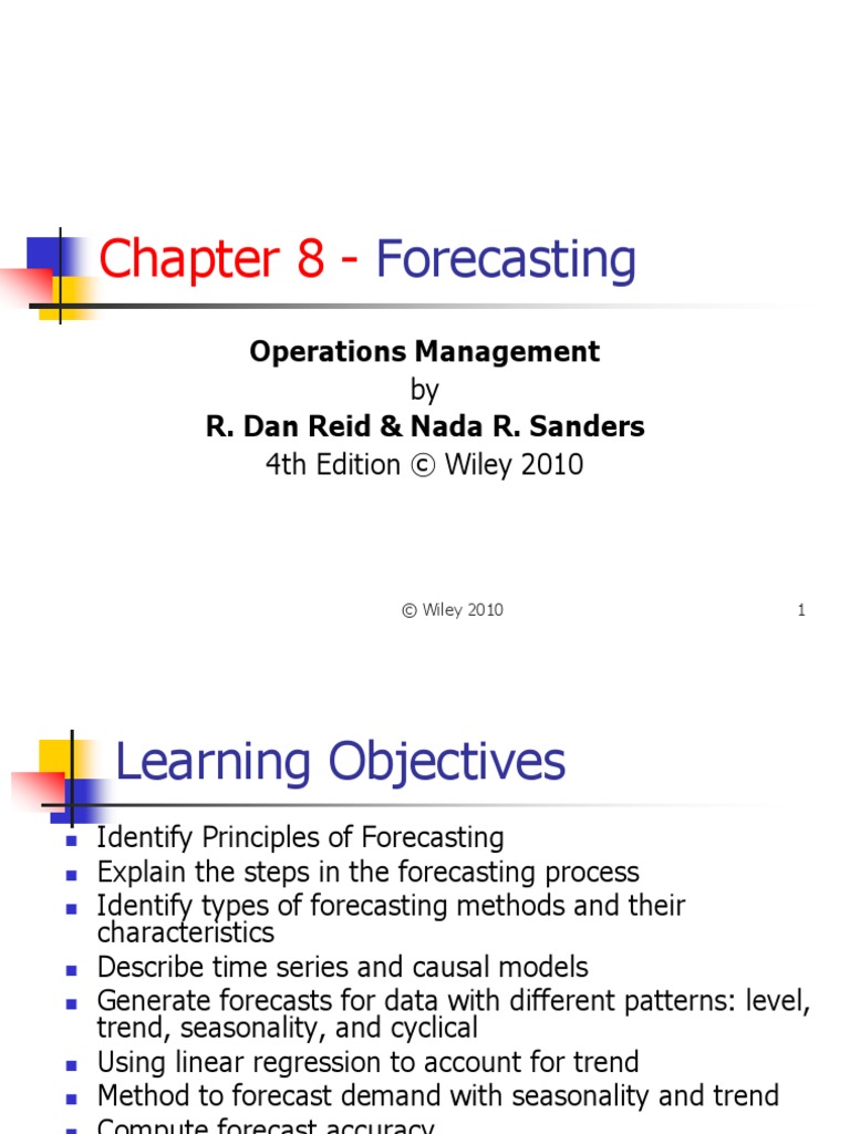 CH 8 F | PDF | Forecasting | Moving Average