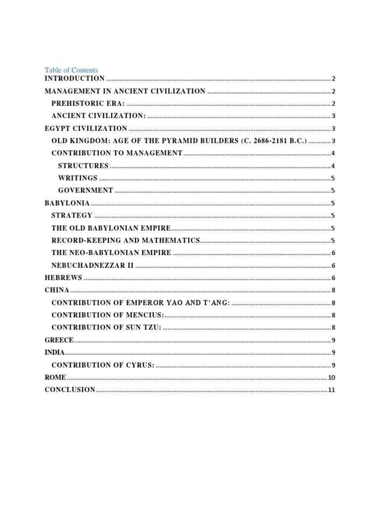 Management in Ancient Civilization | PDF | Nebuchadnezzar Ii | Jews