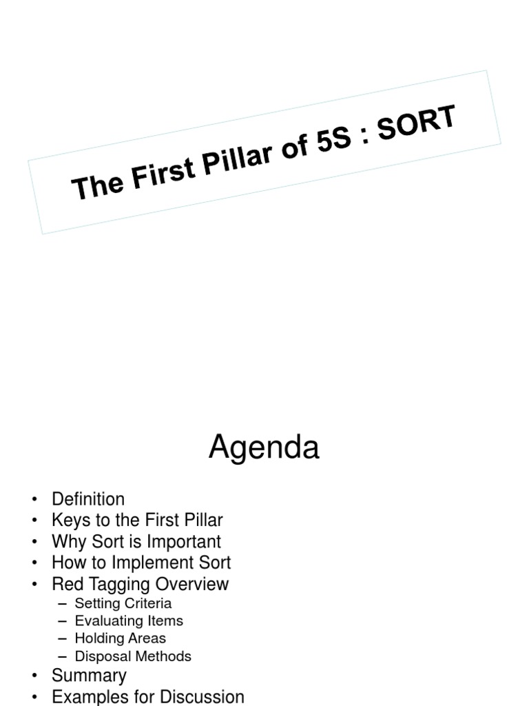 Understanding the 5S Sort Process | PDF | Inventory | Business