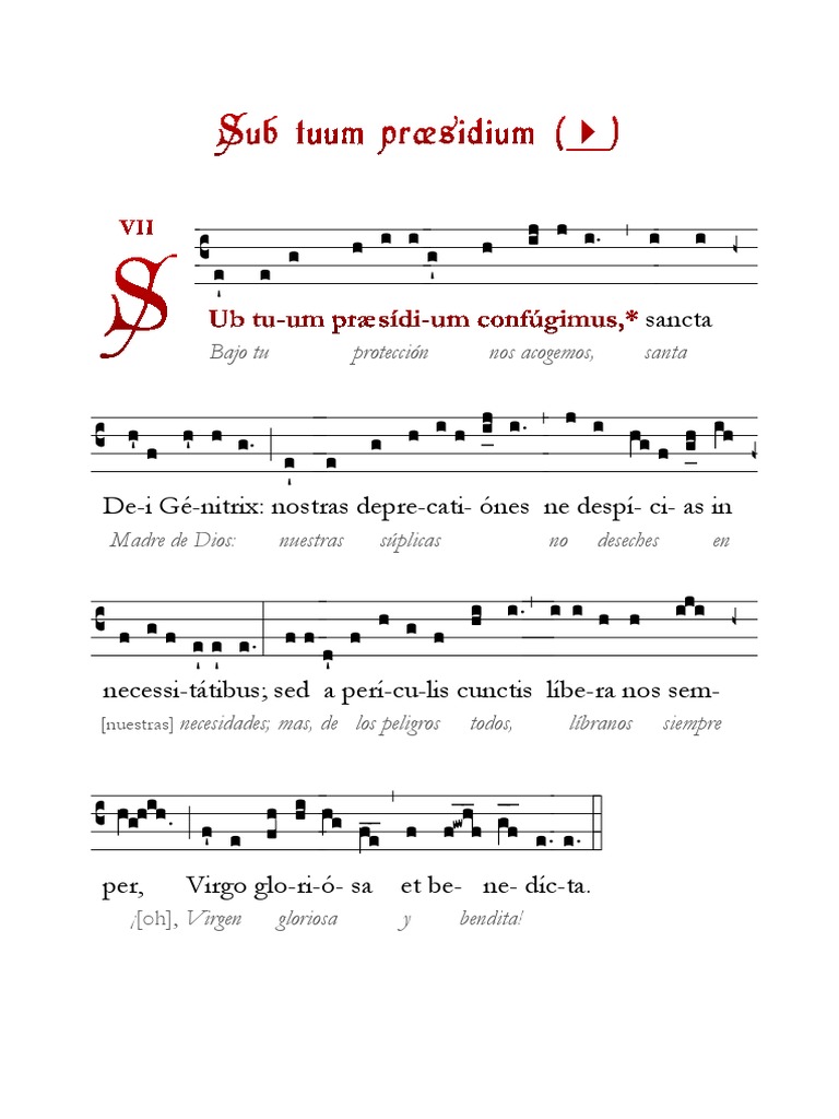 Sub Tuum Praesidium PDF | PDF