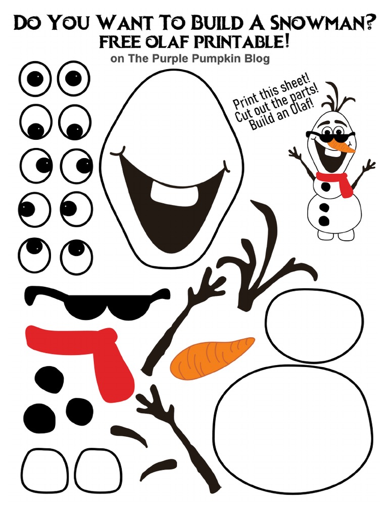 Free Olaf Printable Do You Want To Build A Snowman A4 | PDF