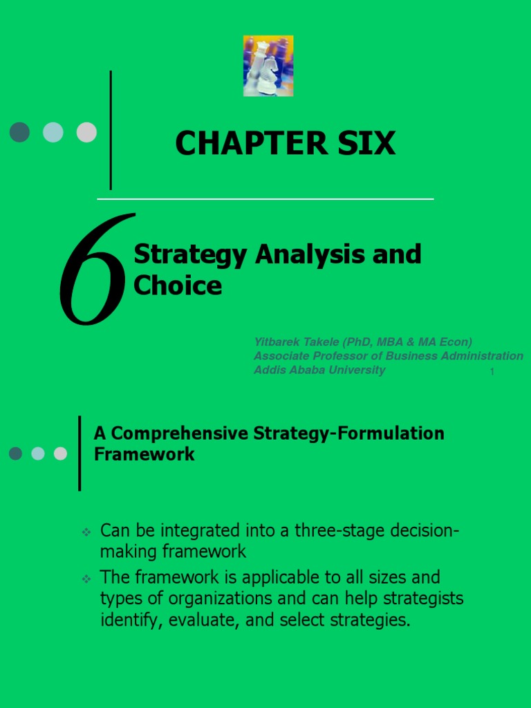 CH. 6 Strategy Analysis and Choice PDF | PDF | Strategic Management ...
