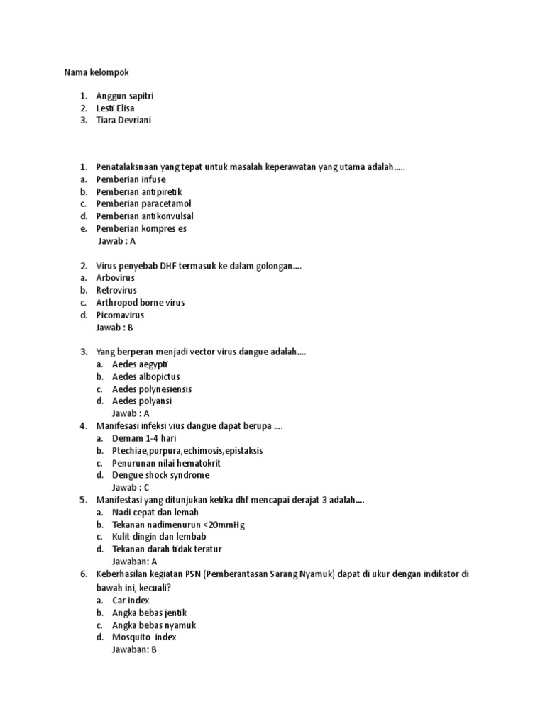 Soal Kelompok 2 DHF | PDF