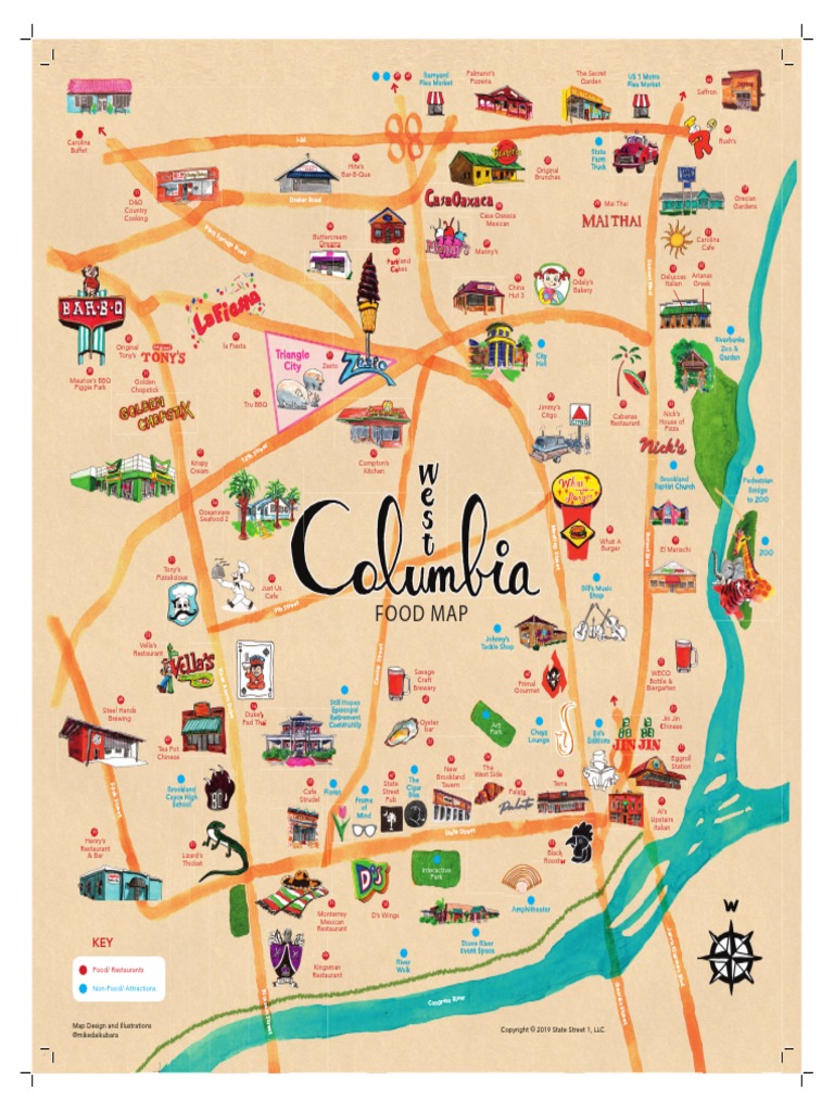 West Cola Food Map | PDF | Lunch | Food And Drink Preparation