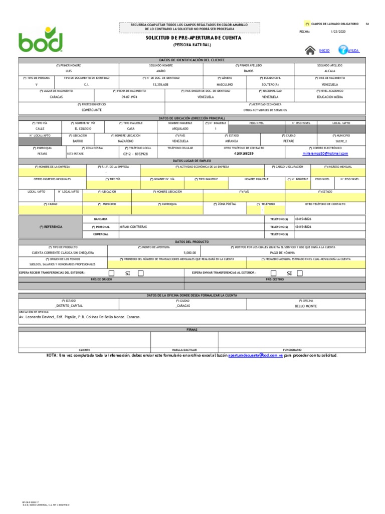 Planilla Bod | PDF | Microsoft Excel | Software