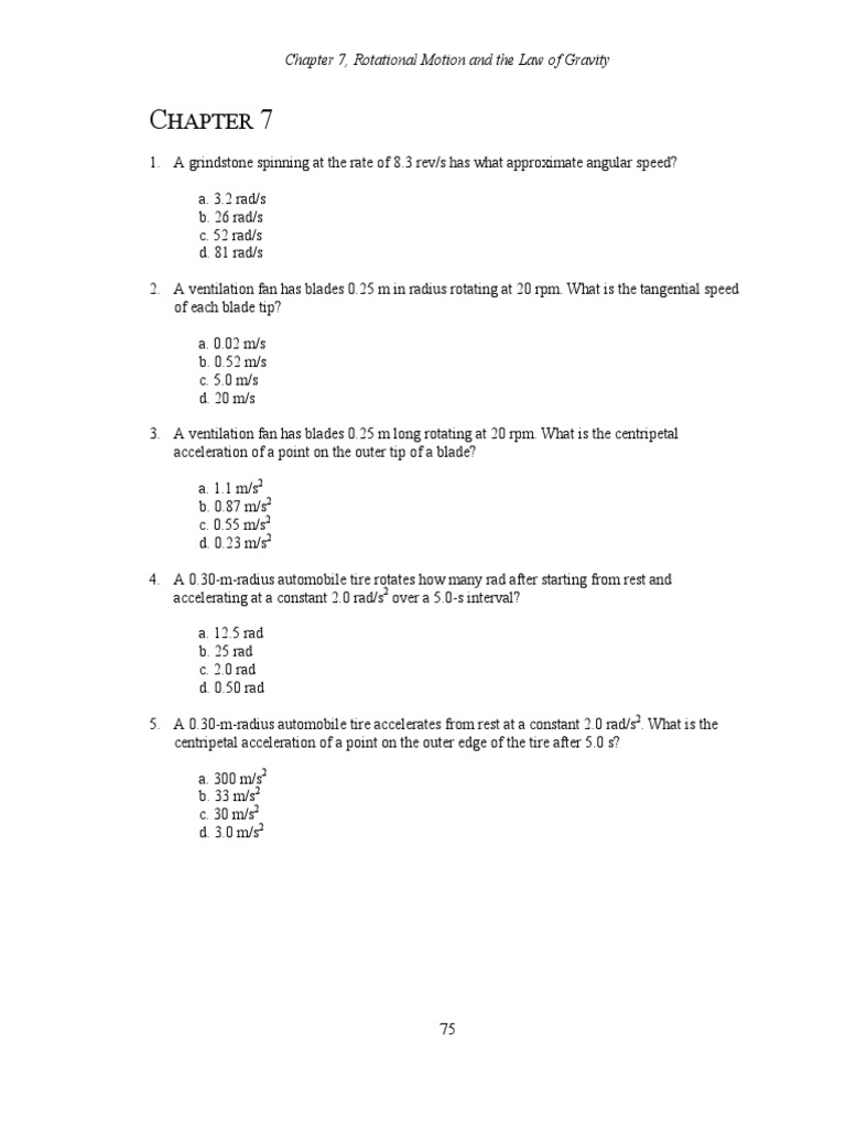 Gravity and Rotational Motion | PDF | Acceleration | Rotation Around A ...