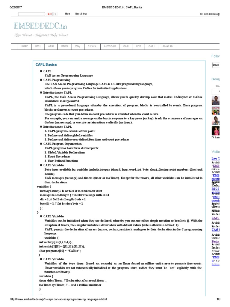 Capl Document | PDF | Subroutine | Variable (Computer Science)