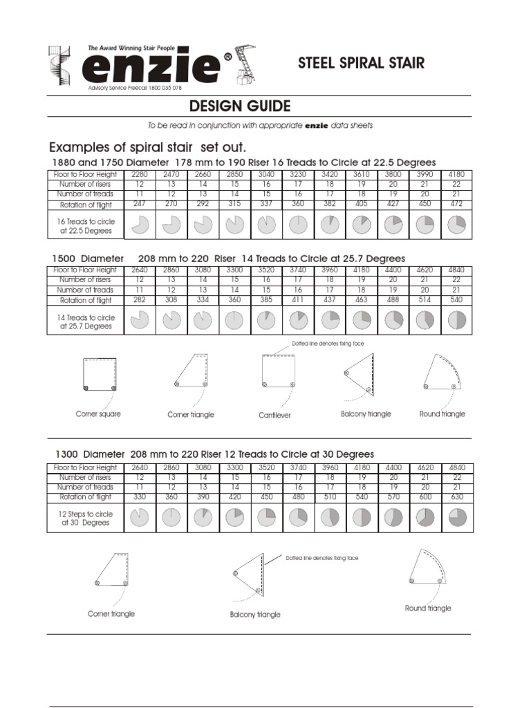 Steel Spiral Stair Design Guide | PDF | Stairs | Teaching Mathematics