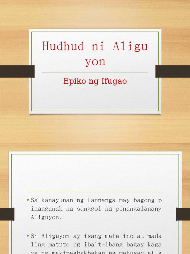 Hudhud Ni Aliguyon | PDF