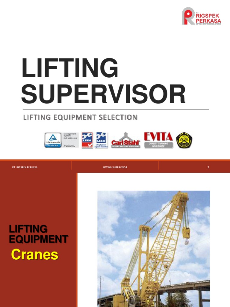 Crane Equipment Selection Guide | PDF | Crane (Machine) | Elevator