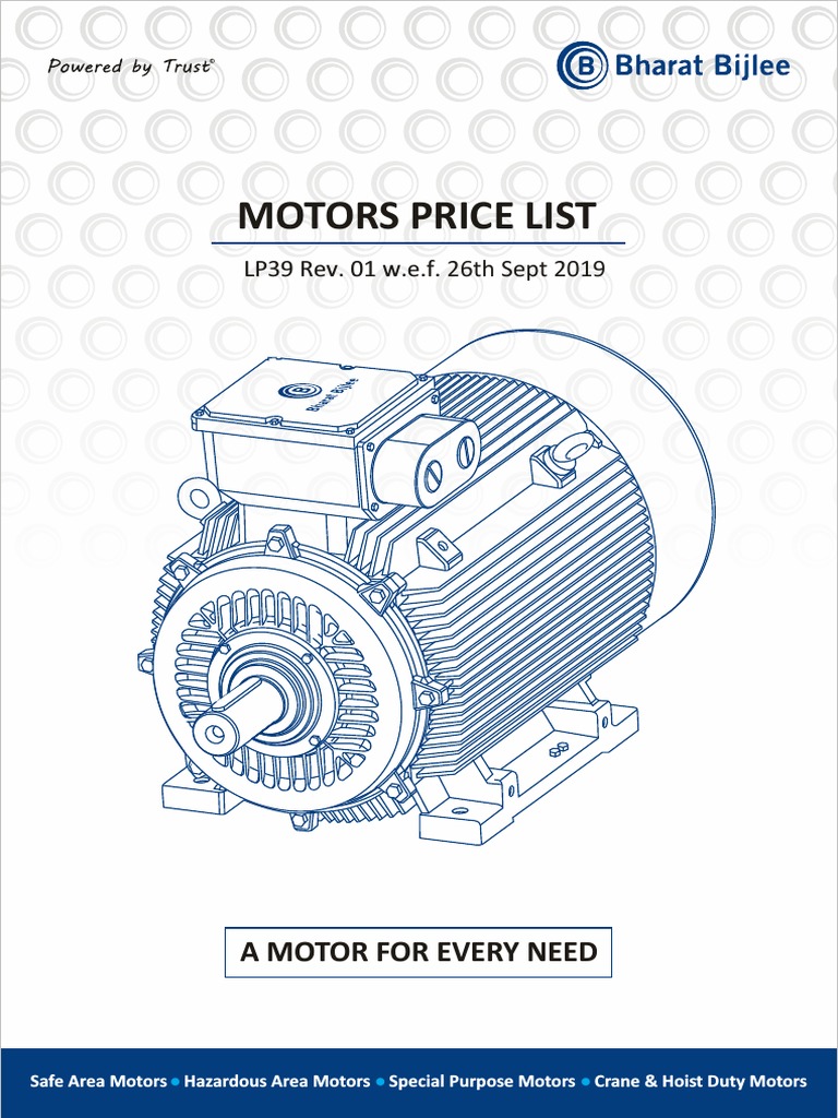 BBL Rev. LP AC Motors | PDF | Electric Motor | Manufactured Goods