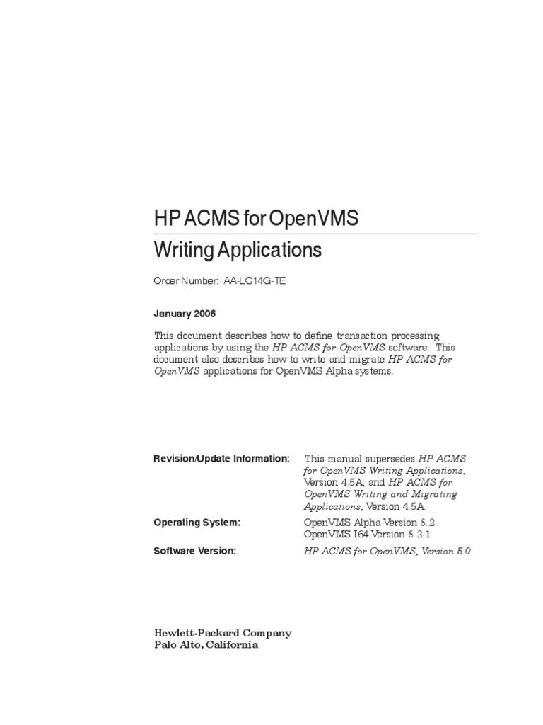 Acms For Writing Applications PDF | PDF | Oracle Corporation | Menu ...