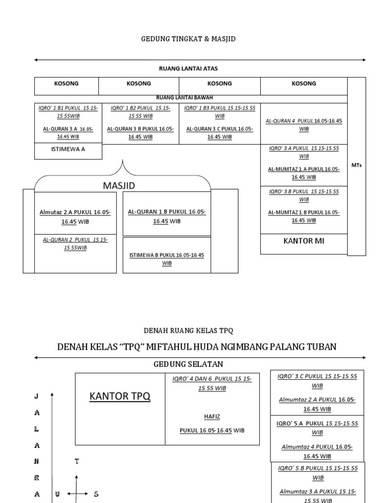 Denah Ruang TPQ 2020 | PDF