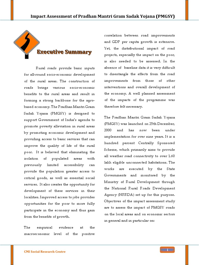 Study of PMGSY | PDF | Economic Development | Economies