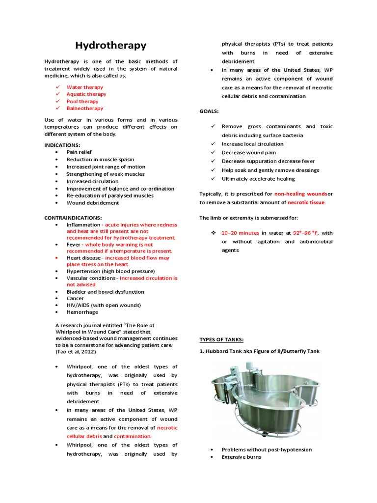 Hydrotherapy | PDF | Buoyancy | Wound