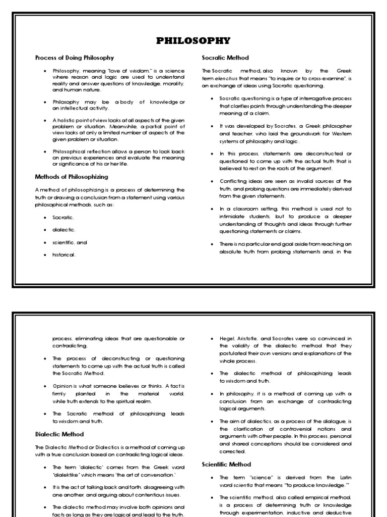 PHILOSOPHY | PDF | Dialectic | Scientific Method