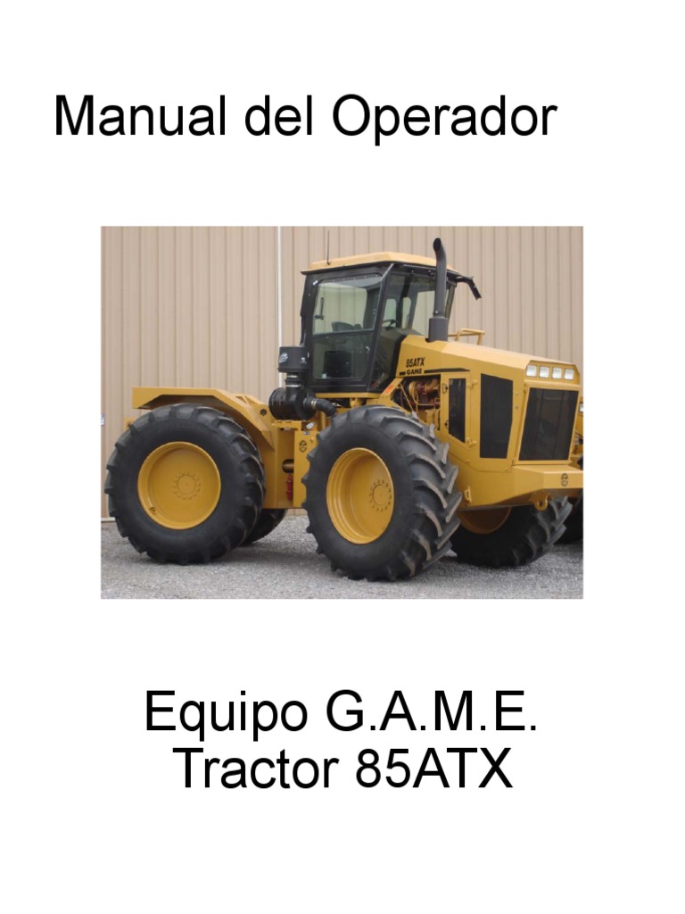 Manual de Operación Tractor 85ATX Español | PDF | Amianto | Soldadura