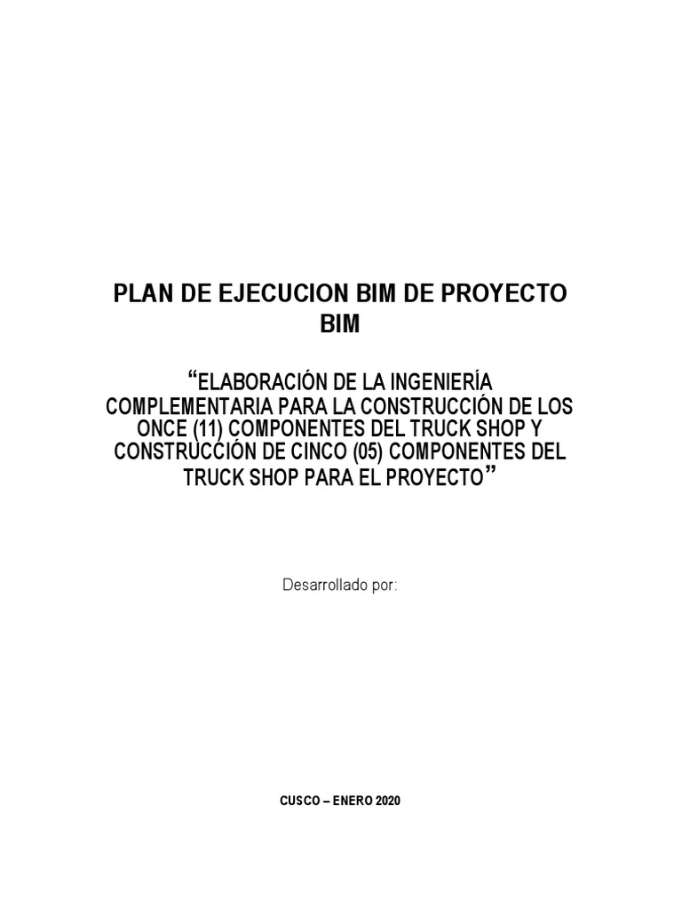 Modelo de Plan de Ejecucion BIM | PDF