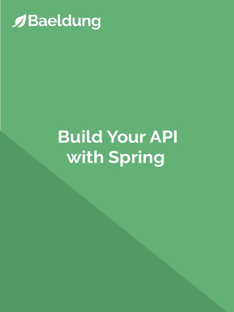 Building A REST API With Spring | PDF | Hypertext Transfer Protocol | Representational State ...