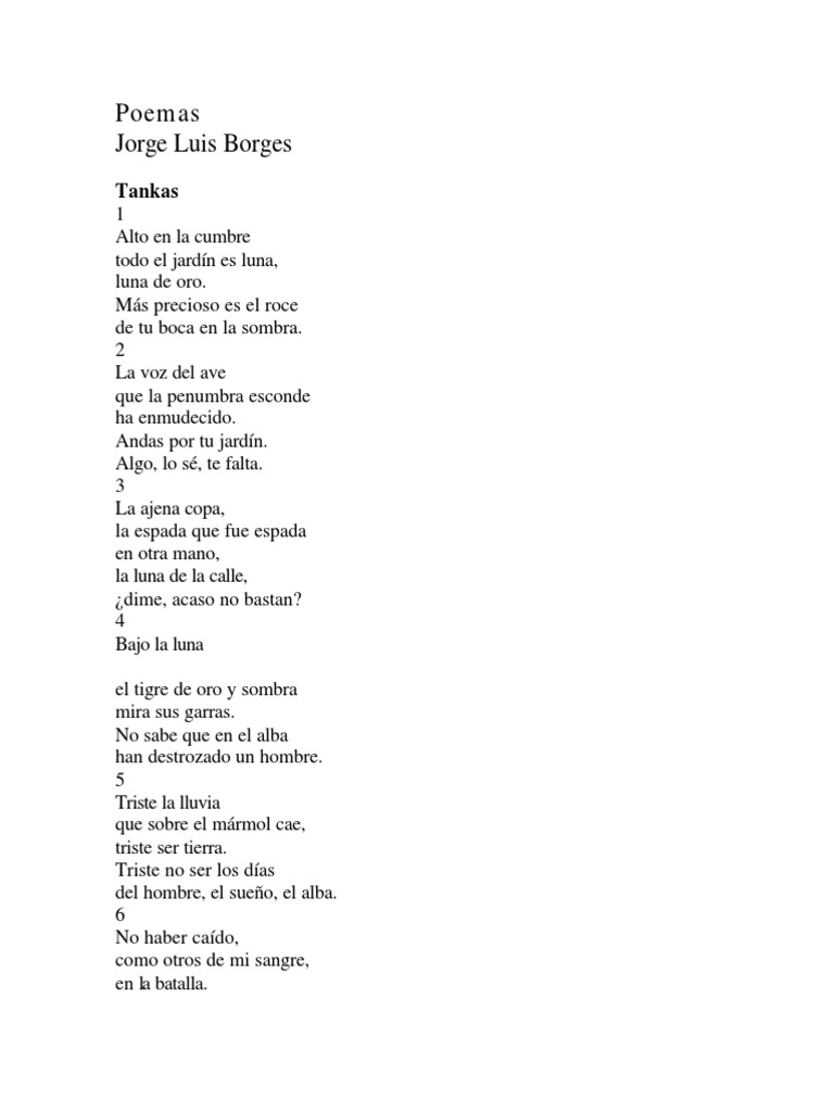 Poemas - Jorge Luis Borges | PDF | Naturaleza