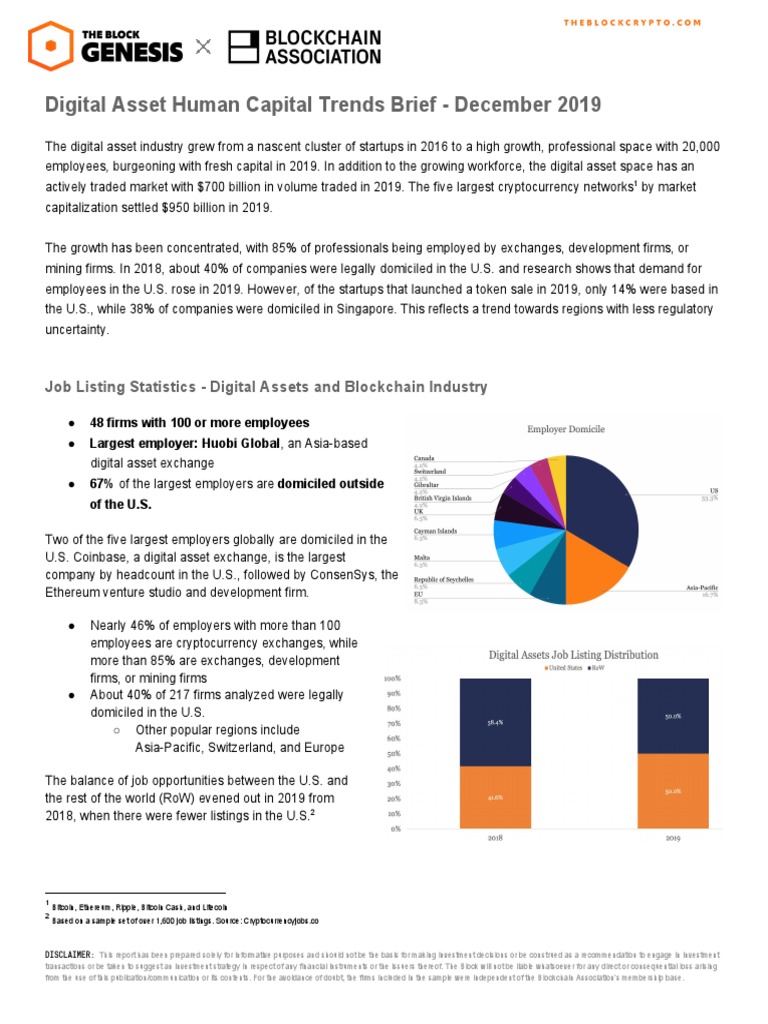 Digital Asset Human Capital Trends Brief | PDF | Investing | Employment